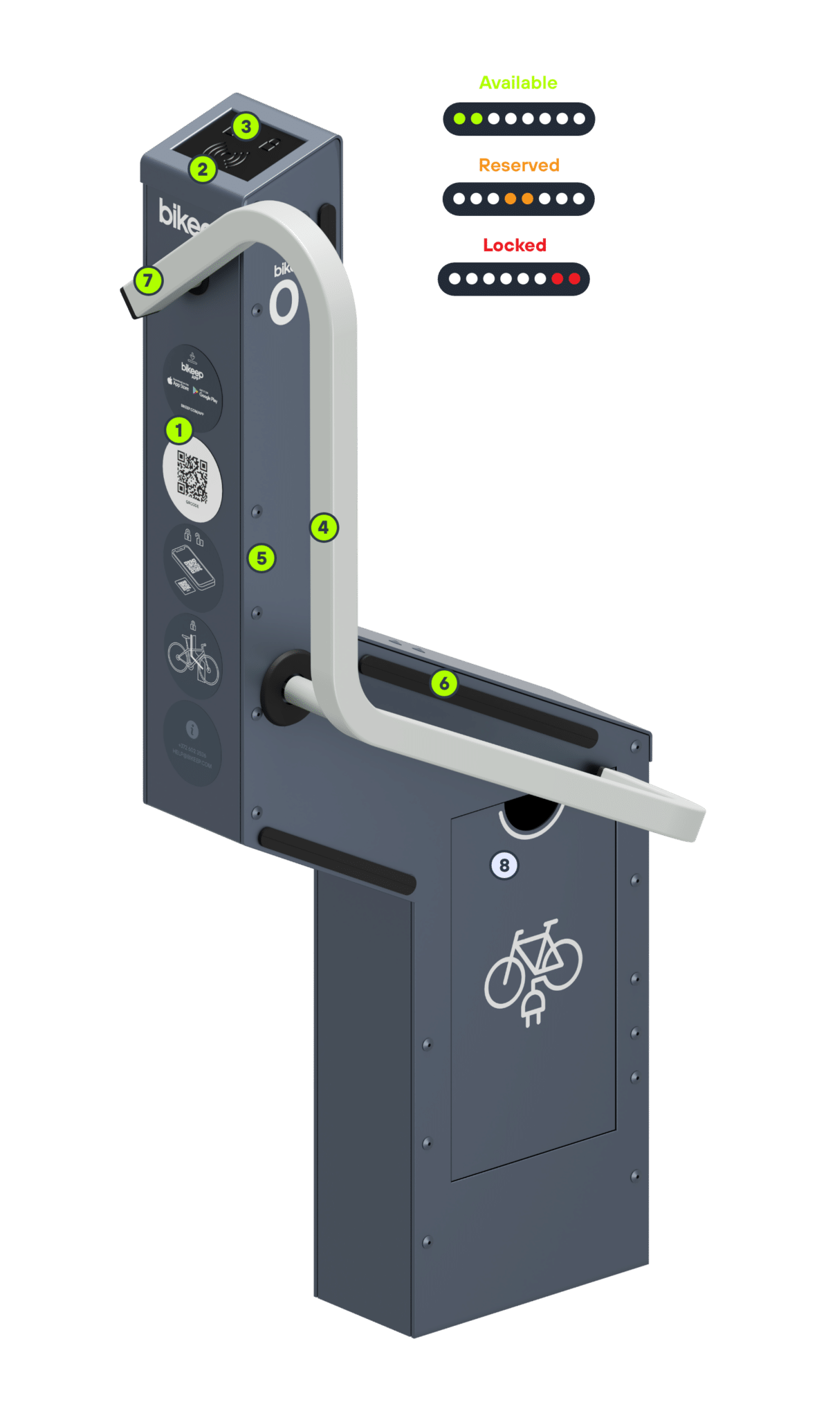 Highly secure smart bike parking station for personal bikes | Bikeep